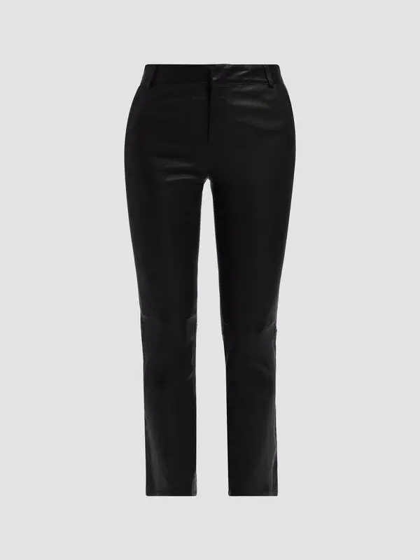 L'Agence Ketra Leather Baby Boot-cut Trousers