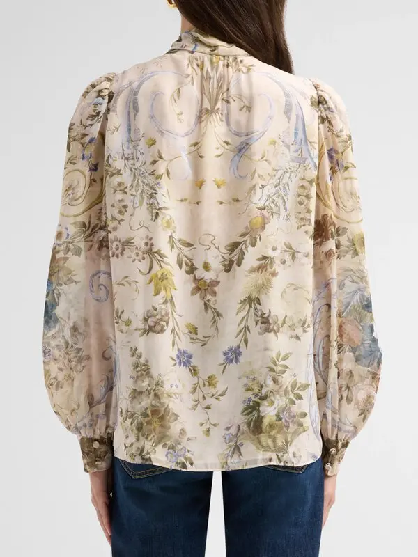 Kobi Halperin Beau Floral Tieneck Blouse