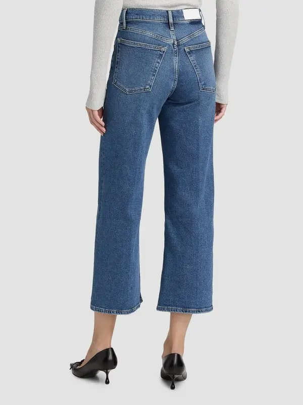 RE/DONE 70s High-rise Wide-leg Crop Jeans