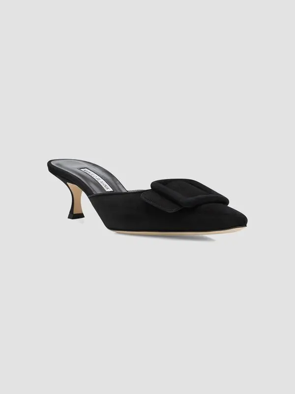 Manolo Blahnik Maysale 50mm Suede Mules