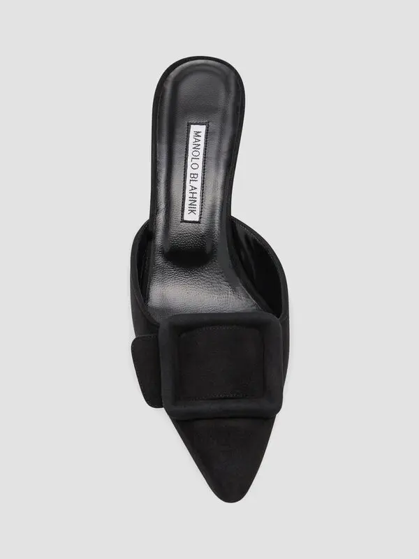 Manolo Blahnik Maysale 50mm Suede Mules
