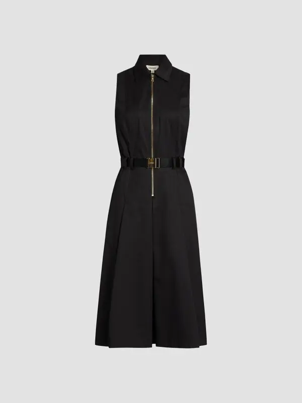 L'Agence Kylo Cotton-blend Belted Midi-shirtdress
