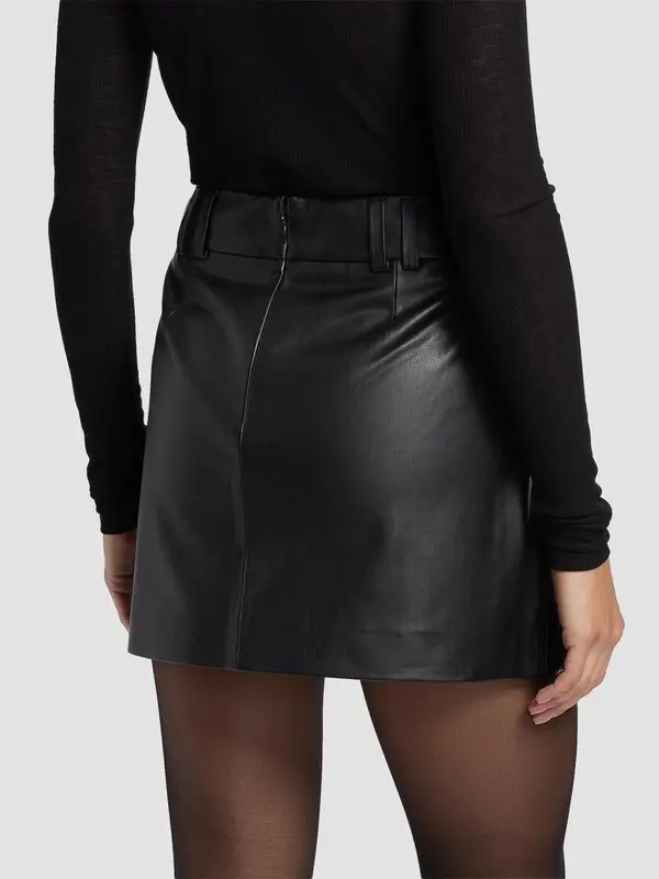 Veronica Beard Pavaline Faux-leather Miniskirt