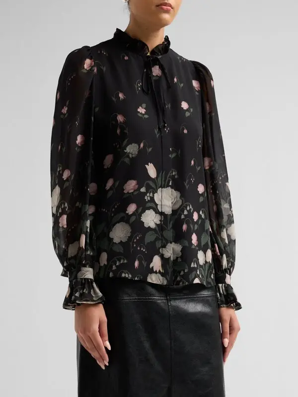 Kobi Halperin Jack Floral Chiffon Blouse