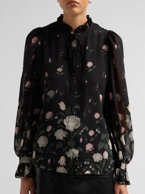 Kobi Halperin Jack Floral Chiffon Blouse