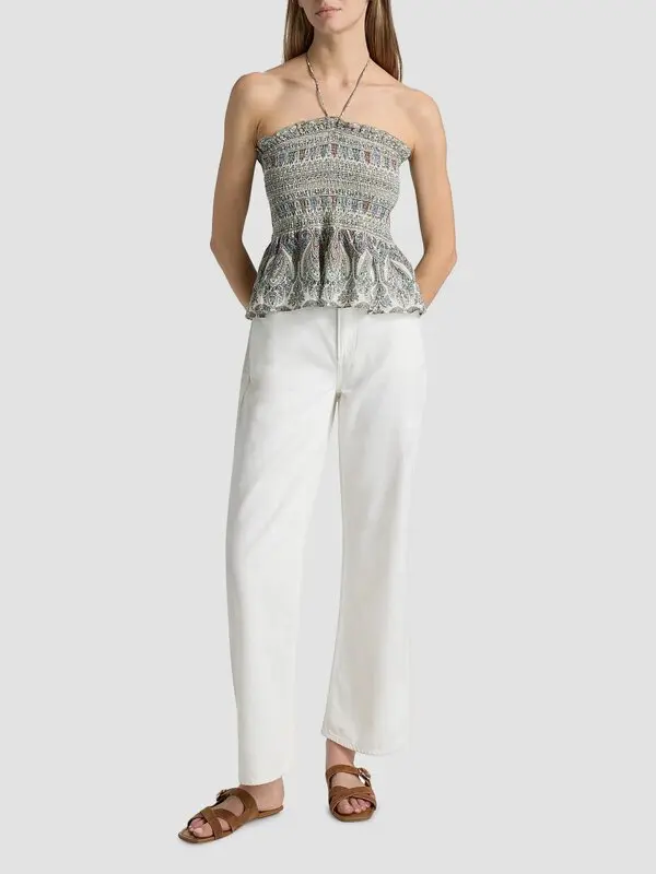 Veronica Beard Damsey Smocked Top