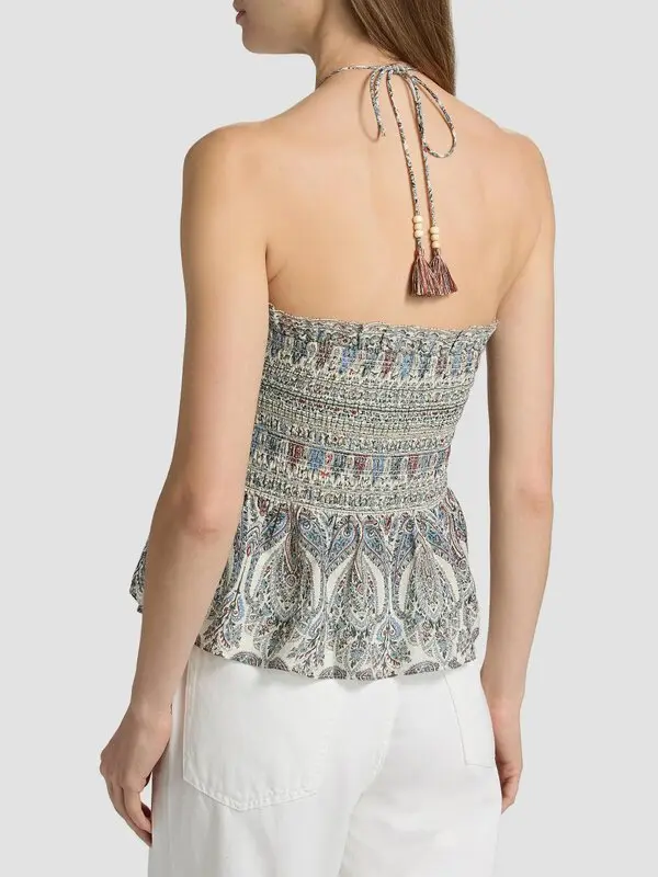 Veronica Beard Damsey Smocked Top