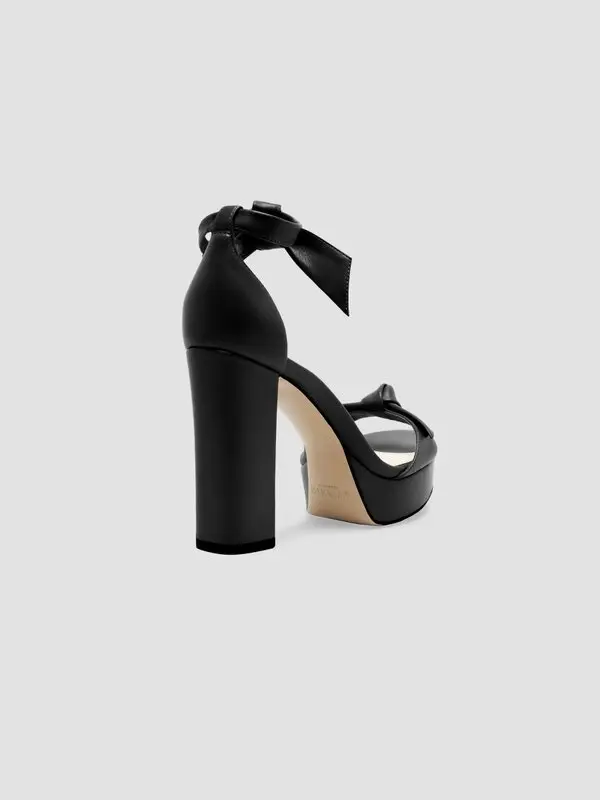 ALEXANDRE BIRMAN Mabeleh 110mm Bow Leather Platform Sandals - Black