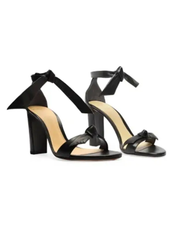 ALEXANDRE BIRMAN Clarita 90mm Leather Tie Block-heel Sandals