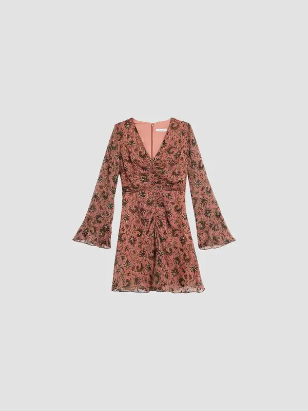 Veronica Beard Beaty Long-sleeve Ruched Minidress