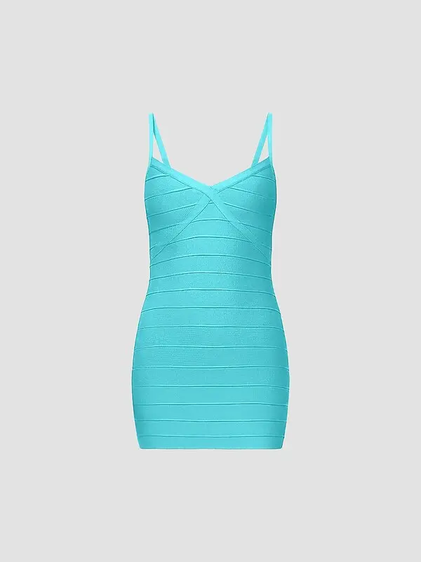Herve Leger After Party Bandage Minidress - Reef