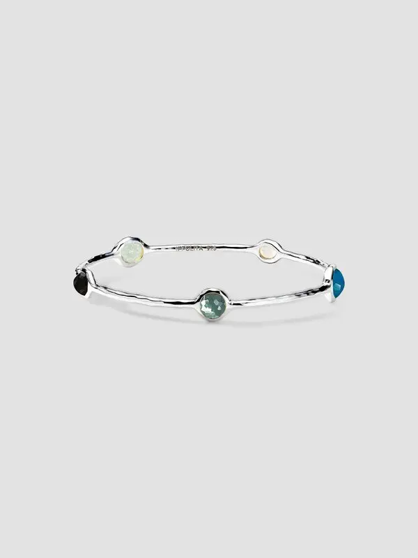 Ippolita Wonderland Sterling Silver, Doublet & Onyx 5-station Bangle - Grey