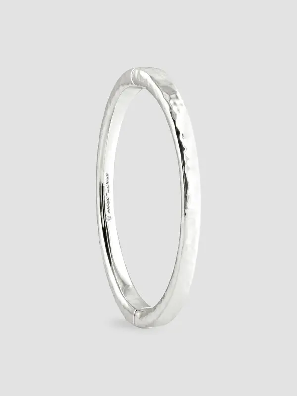ANABEL ARAM Farrier 18k--plated Or -plated Hinged Bangle - Silver