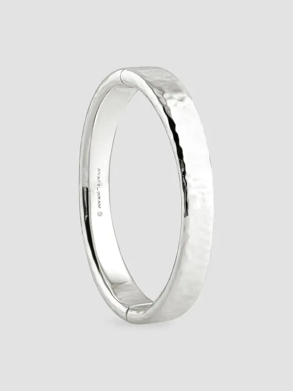 ANABEL ARAM Farrier 18k--plated Or -plated Hinged Bangle - Silver