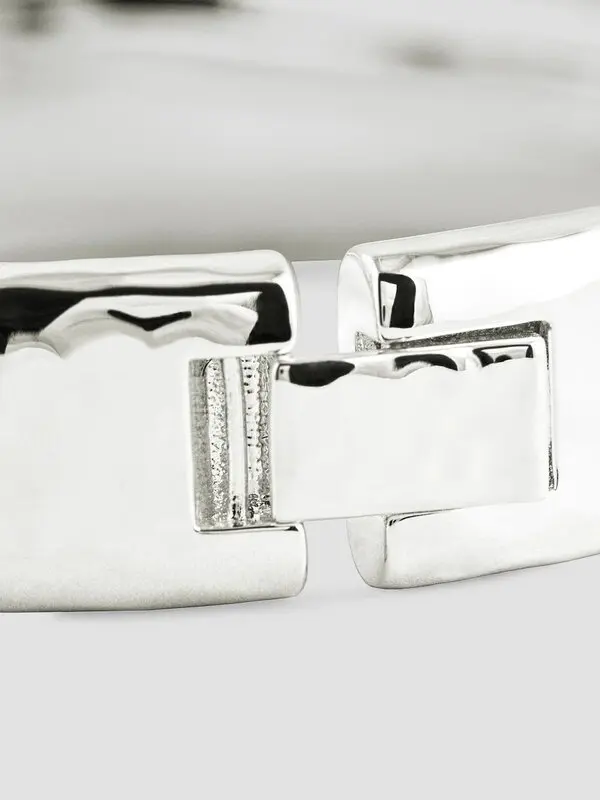 ANABEL ARAM Farrier 18k--plated Or -plated Hinged Bangle - Silver