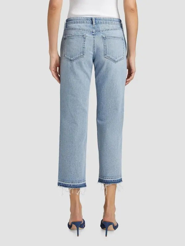 L'Agence Blaine Distressed Denim Low-rise Stovepipe Crop Jeans
