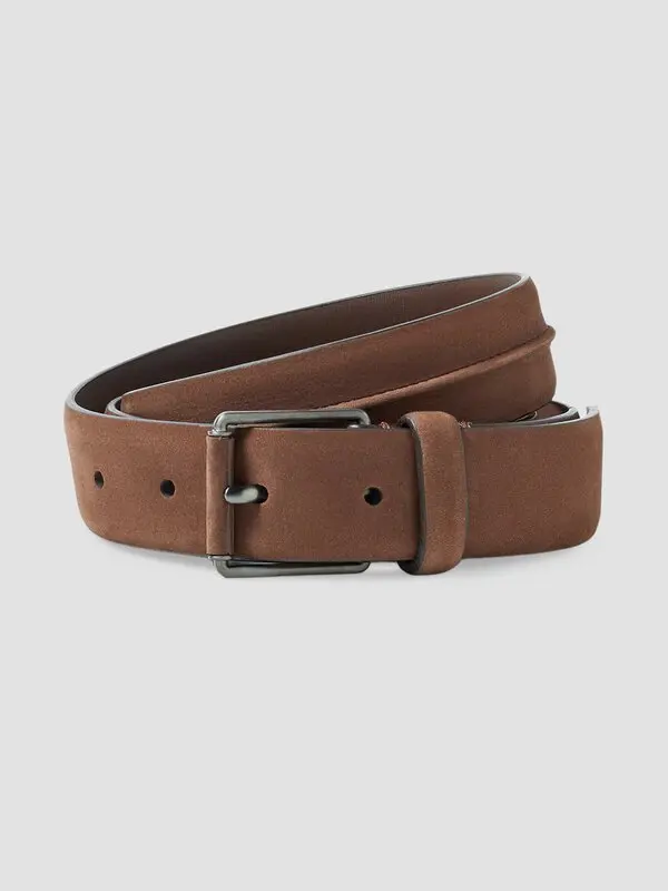 Zegna Nubuck Belt - Brown