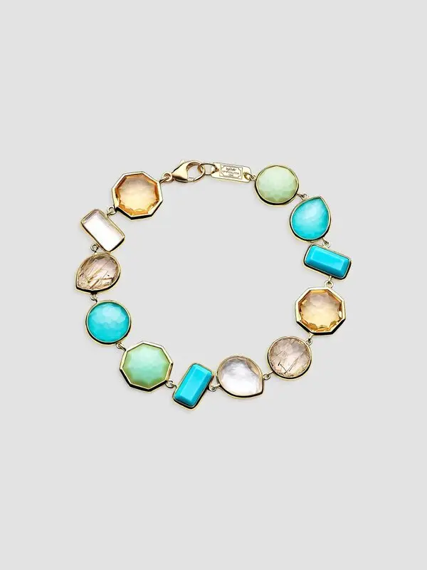 Ippolita Rock Candy Fronda 18k Yellow & Multi-stone Flexible Bracelet