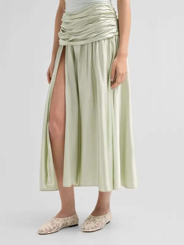 Simkhai Gianna Draped Midi-skirt