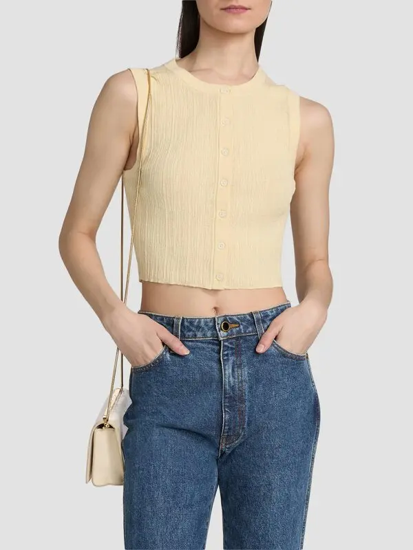 A.L.C. Lottie Cotton-blend Knit Sleeveless Top
