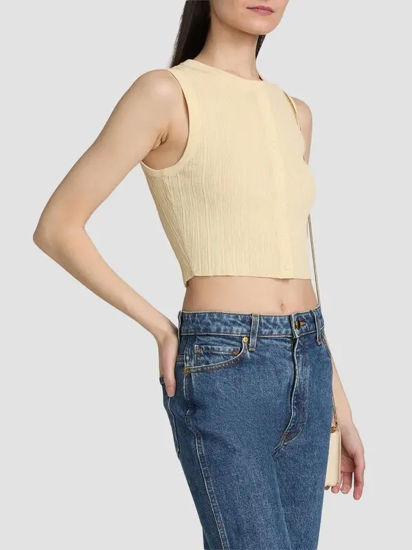 A.L.C. Lottie Cotton-blend Knit Sleeveless Top