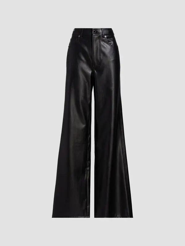 Veronica Beard Kasey Faux Leather Wide-leg Pants