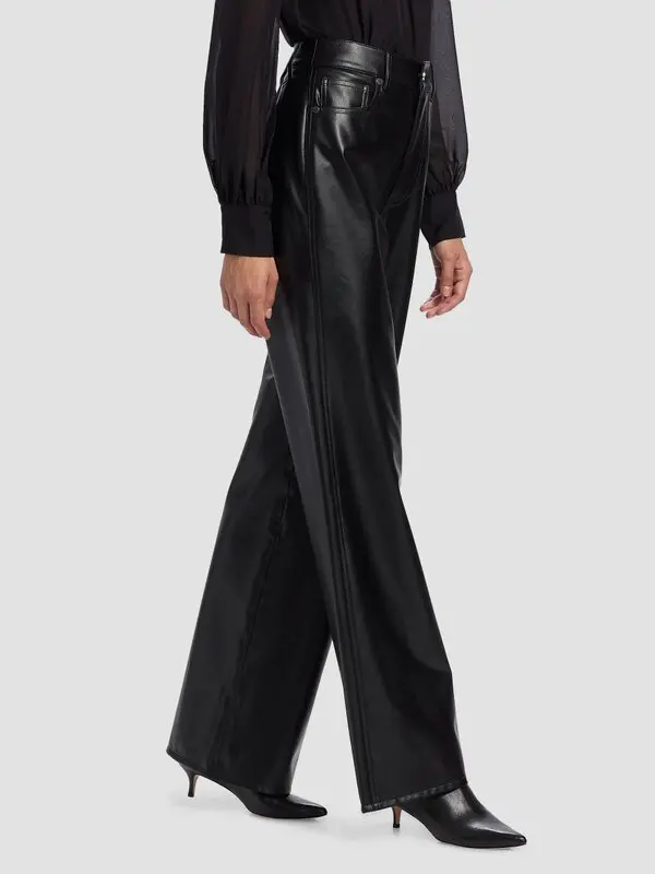 Veronica Beard Kasey Faux Leather Wide-leg Pants