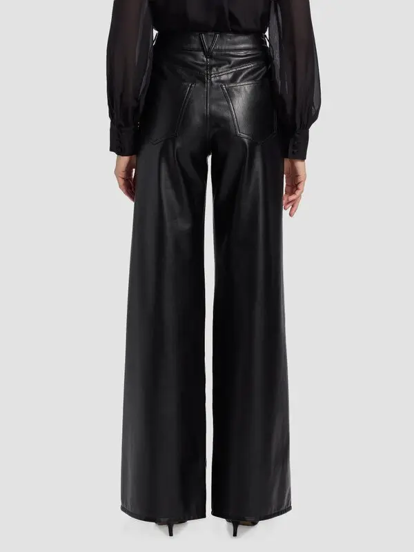 Veronica Beard Kasey Faux Leather Wide-leg Pants