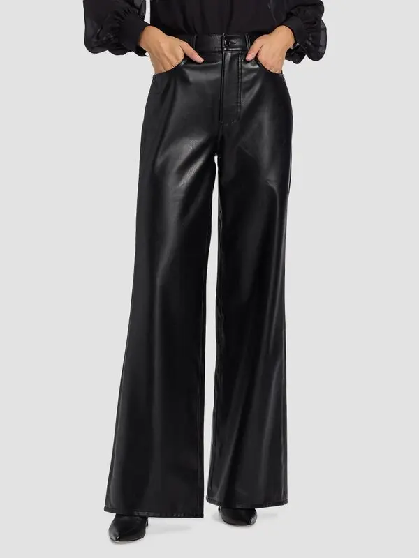 Veronica Beard Kasey Faux Leather Wide-leg Pants