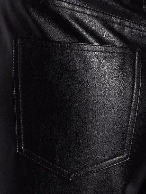 Veronica Beard Kasey Faux Leather Wide-leg Pants