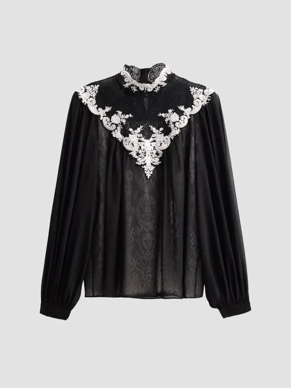 Kobi Halperin Teagan Lace-embroidered Blouse