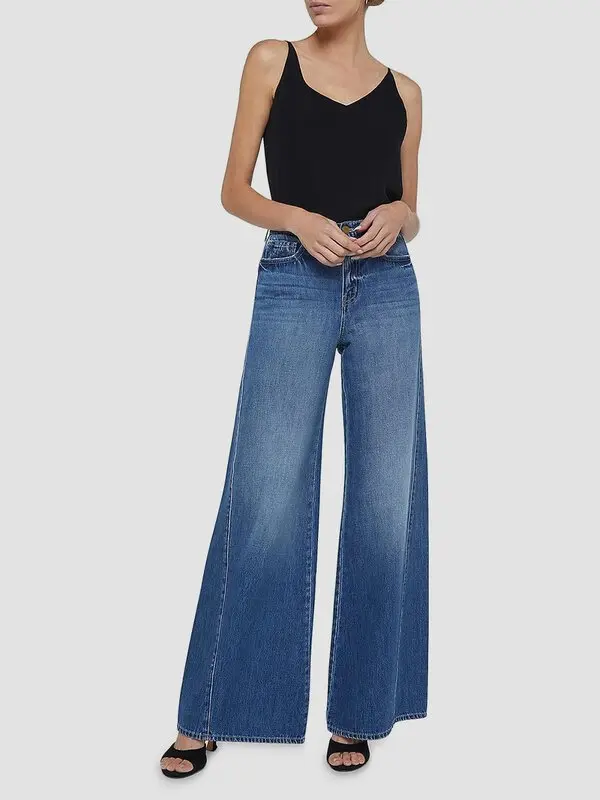 L'Agence Beau High-rise Wide-leg Jeans