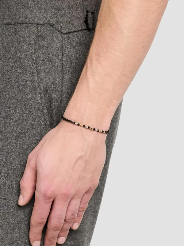 JAN LESLIE Spinel And Raw Diamond Beaded Pull-cord Bracelet