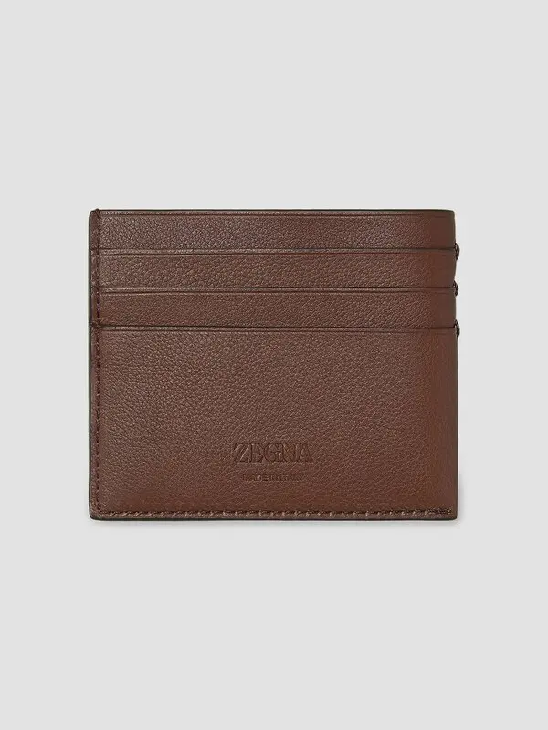 Zegna Secondskin Card Case - Brown