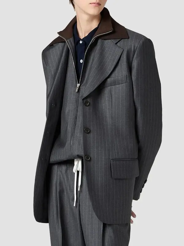 Miu Miu Single-breasted Pinstripe Jacket