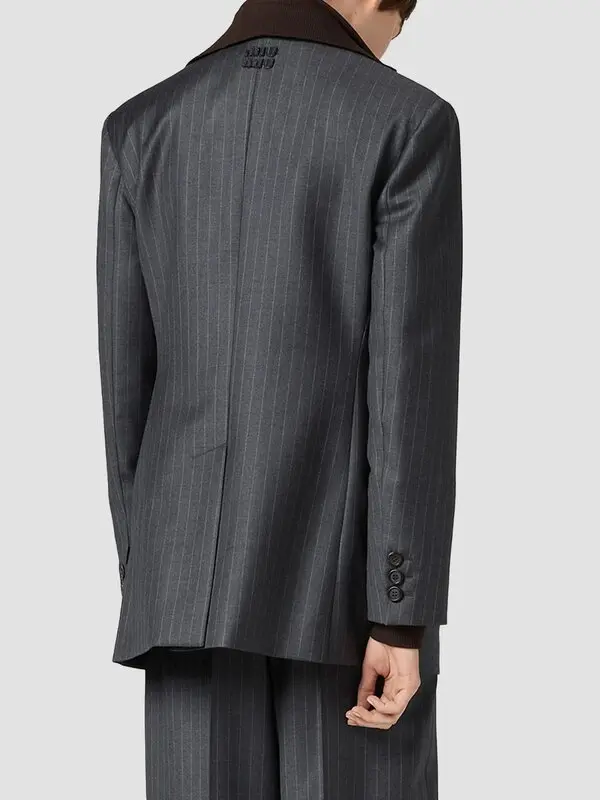 Miu Miu Single-breasted Pinstripe Jacket