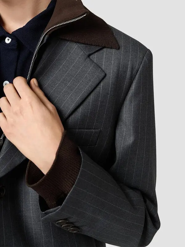 Miu Miu Single-breasted Pinstripe Jacket