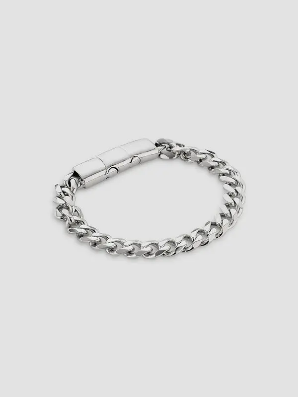 JAN LESLIE Curb Chain Sterling Adjustable Bracelet