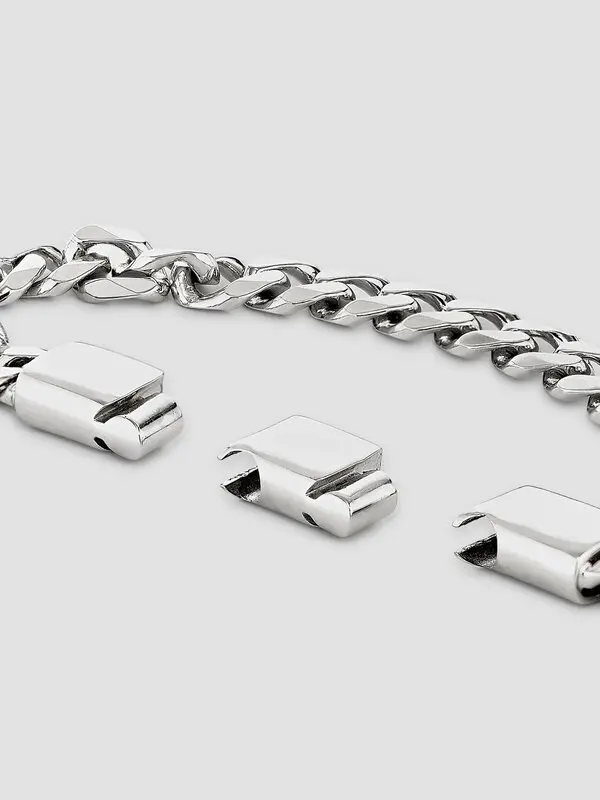 JAN LESLIE Curb Chain Sterling Adjustable Bracelet
