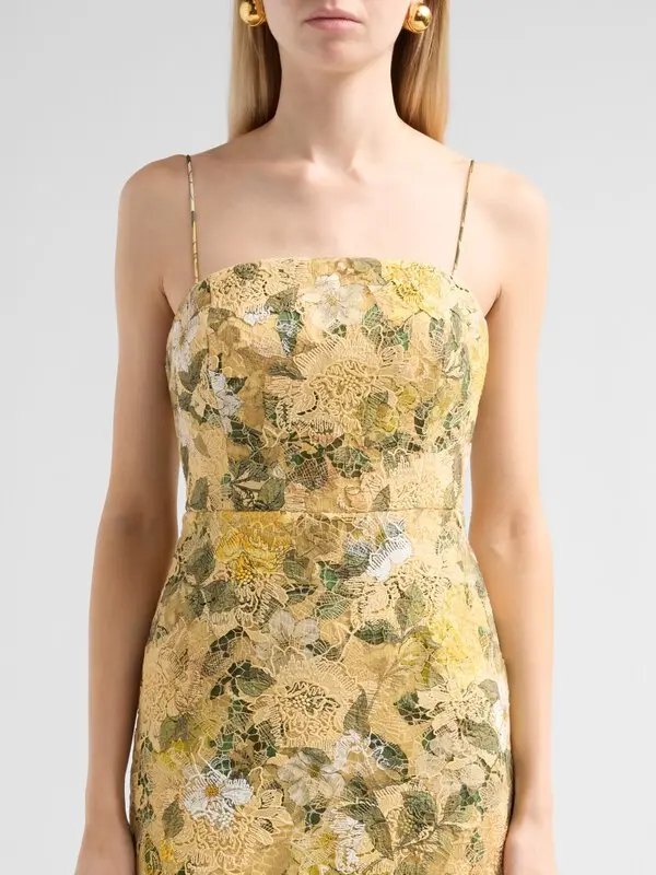 UNGARO Robin Lace Midi Dress