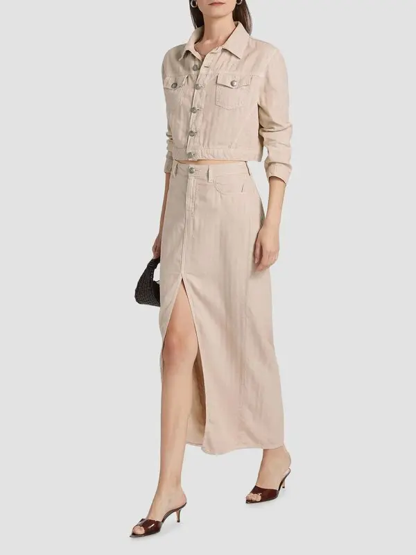 L'Agence Carmy Denim Maxi Skirt
