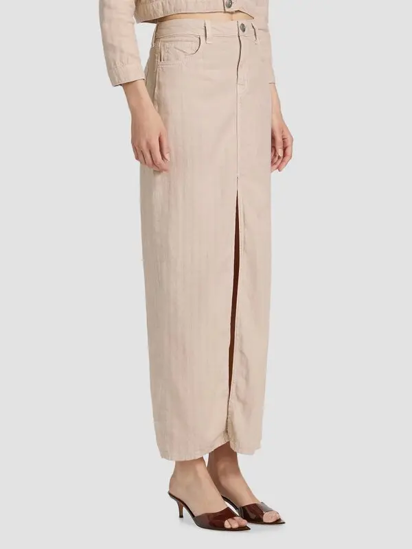L'Agence Carmy Denim Maxi Skirt