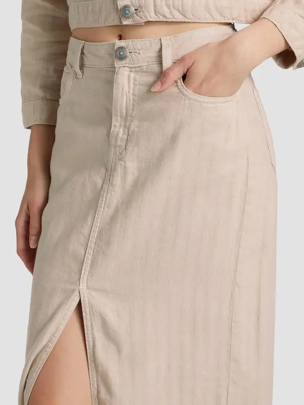 L'Agence Carmy Denim Maxi Skirt