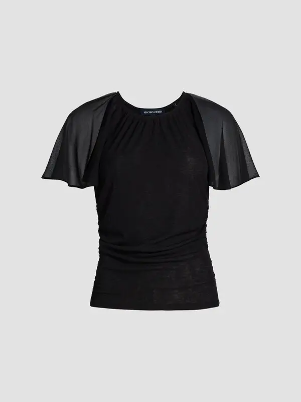 Veronica Beard Arisa Mixed Media Top