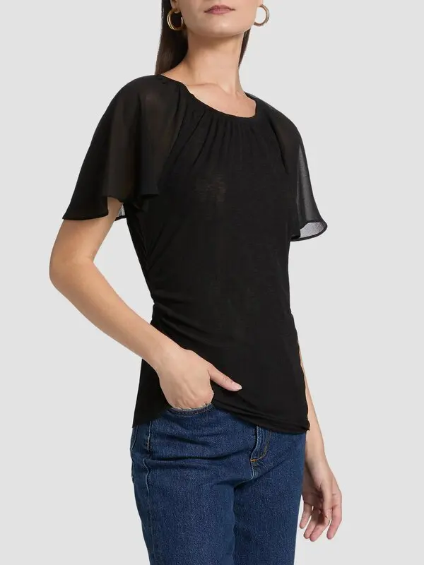 Veronica Beard Arisa Mixed Media Top