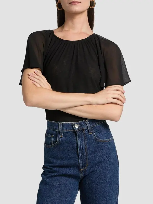 Veronica Beard Arisa Mixed Media Top