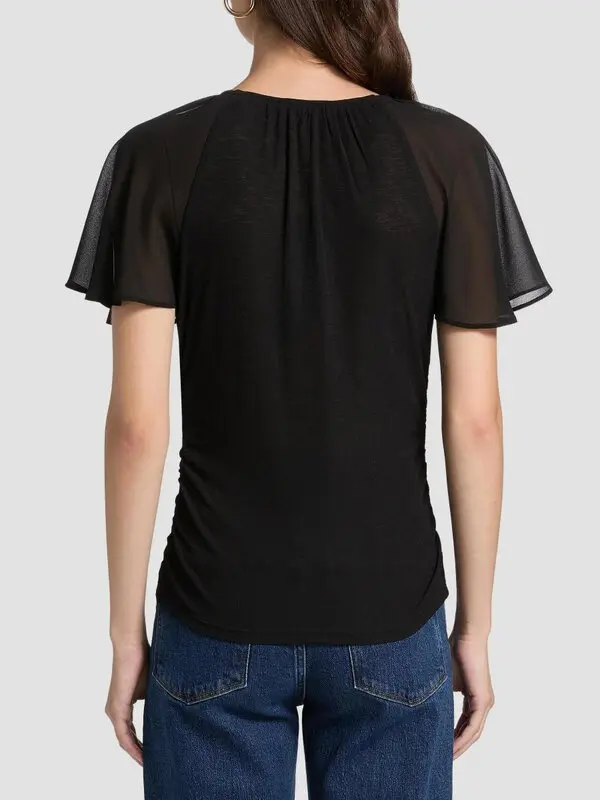 Veronica Beard Arisa Mixed Media Top