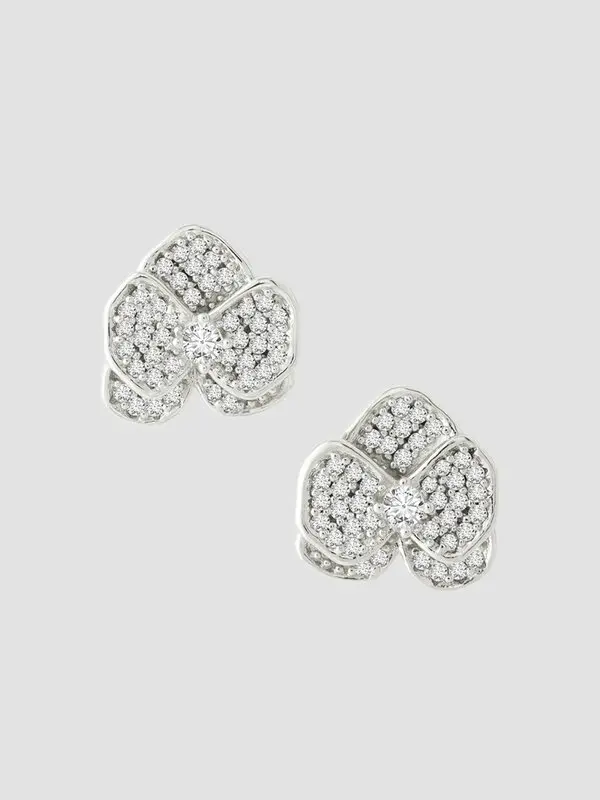 ANABEL ARAM Orchid Sterling -plated & Cubic Zirconia Stud Earrings
