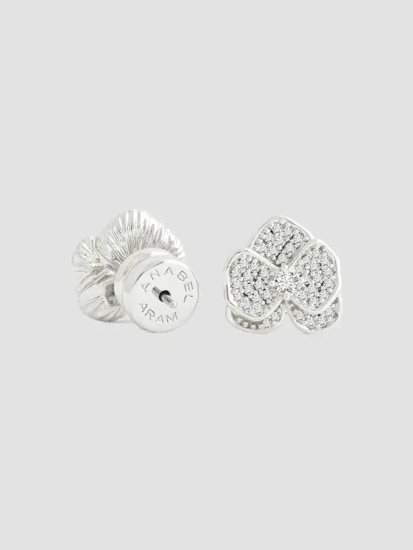 ANABEL ARAM Orchid Sterling -plated & Cubic Zirconia Stud Earrings