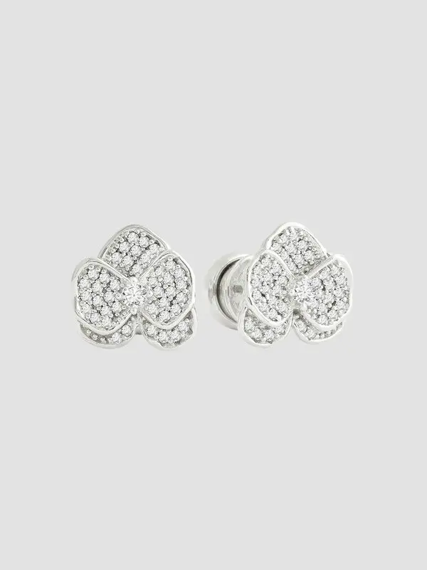 ANABEL ARAM Orchid Sterling -plated & Cubic Zirconia Stud Earrings